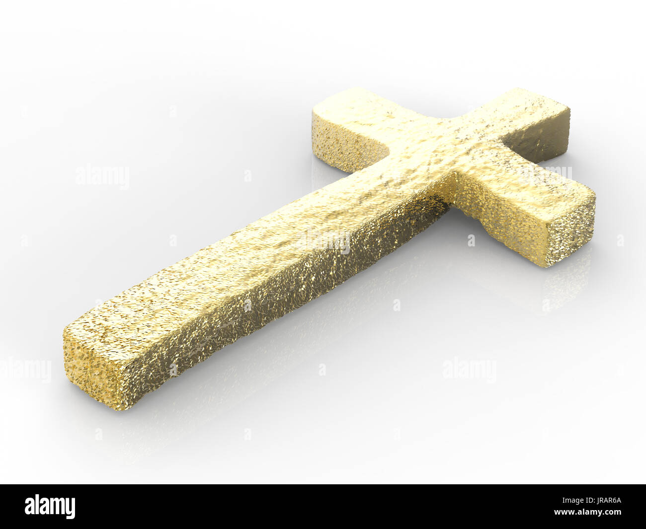 gold cross on white background Stock Photo - Alamy