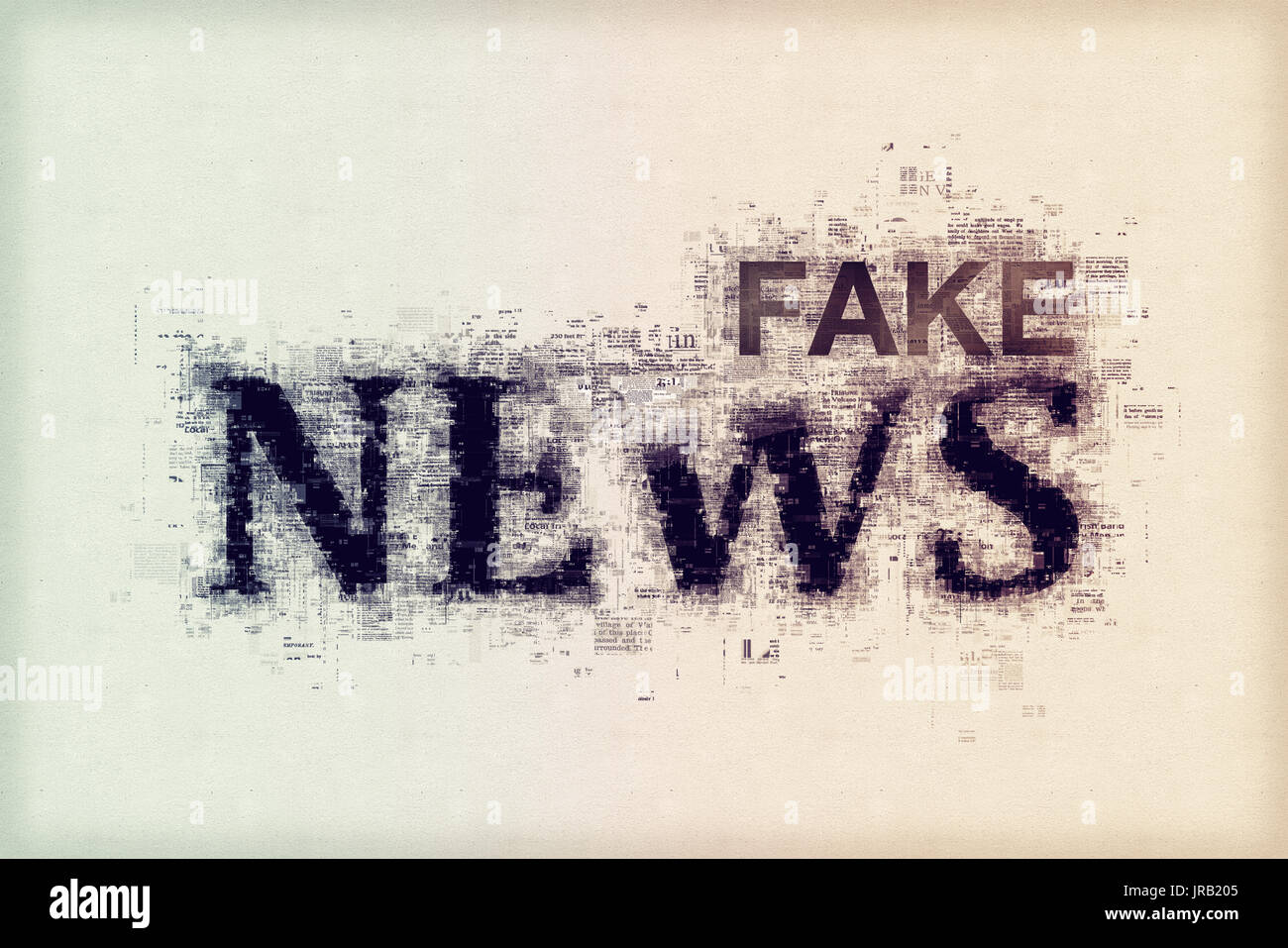 Fake news concept, graphic illustration with letters and patterns Stock ...
