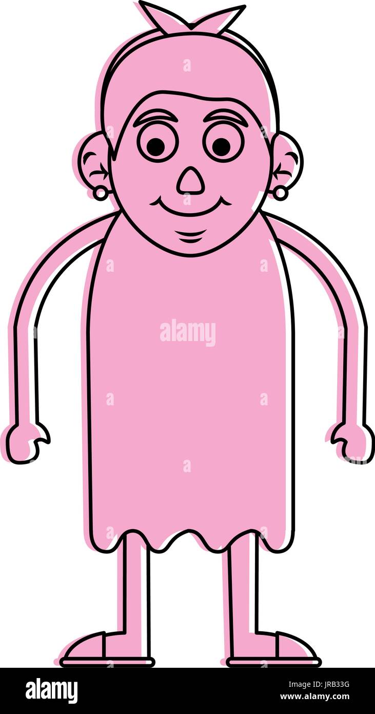 Woman grey hair wearing Stock Vector Images - Alamy