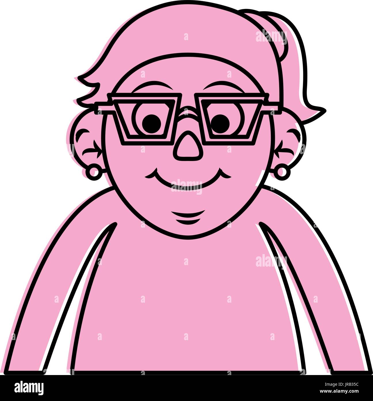 Woman grey hair wearing Stock Vector Images - Alamy