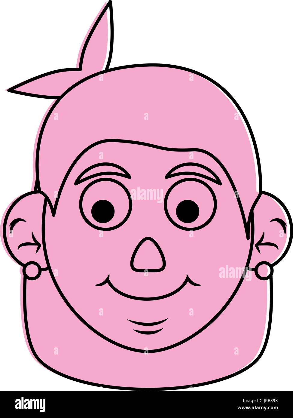 Woman grey hair wearing Stock Vector Images - Alamy