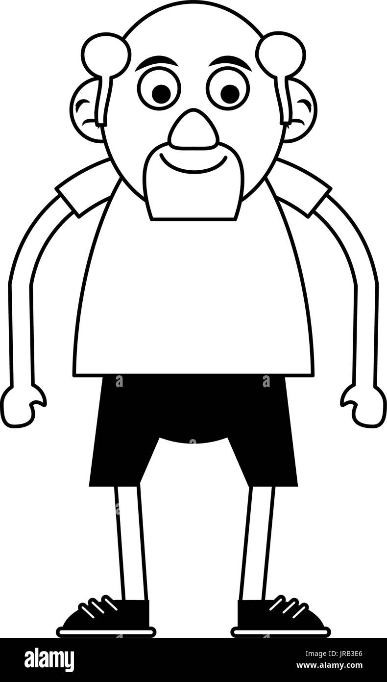 Elderly senior citizen pensioner man male Stock Vector Images - Alamy