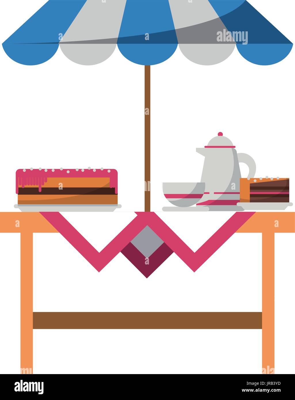 Outdoor furniture table chairs Stock Vector Images - Alamy