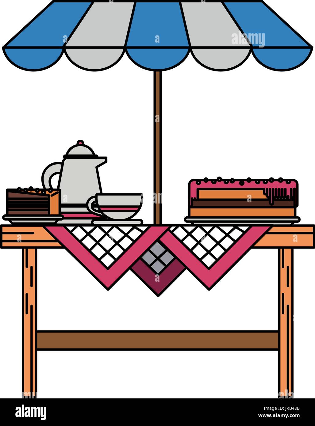 Outdoor patio wooden fence Stock Vector Images - Alamy