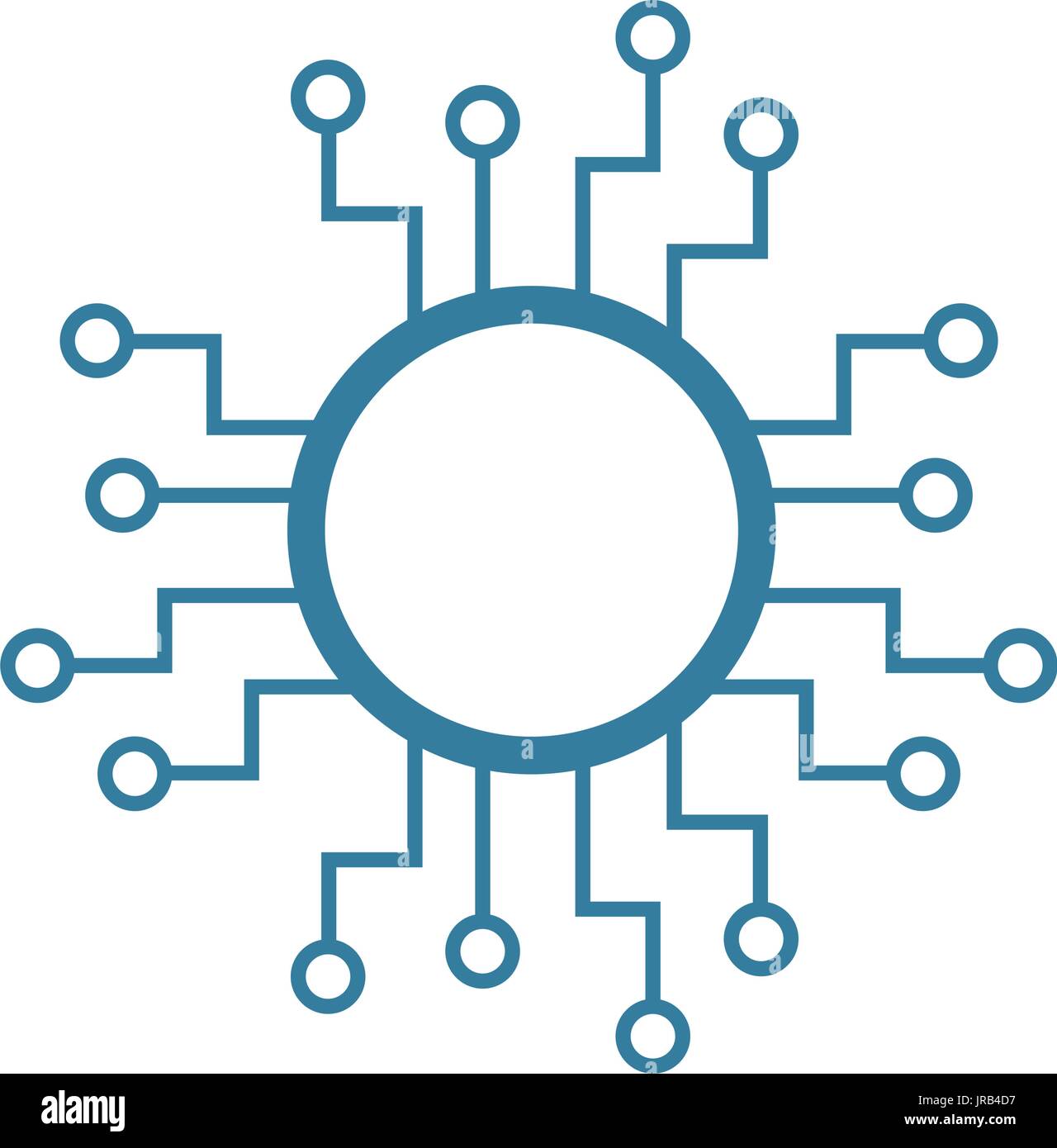 Microprocessor circuit board Stock Vector Images - Alamy