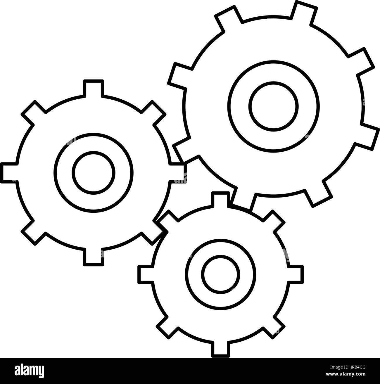 gears symbol concept of motion and mechanics connection and operation ...