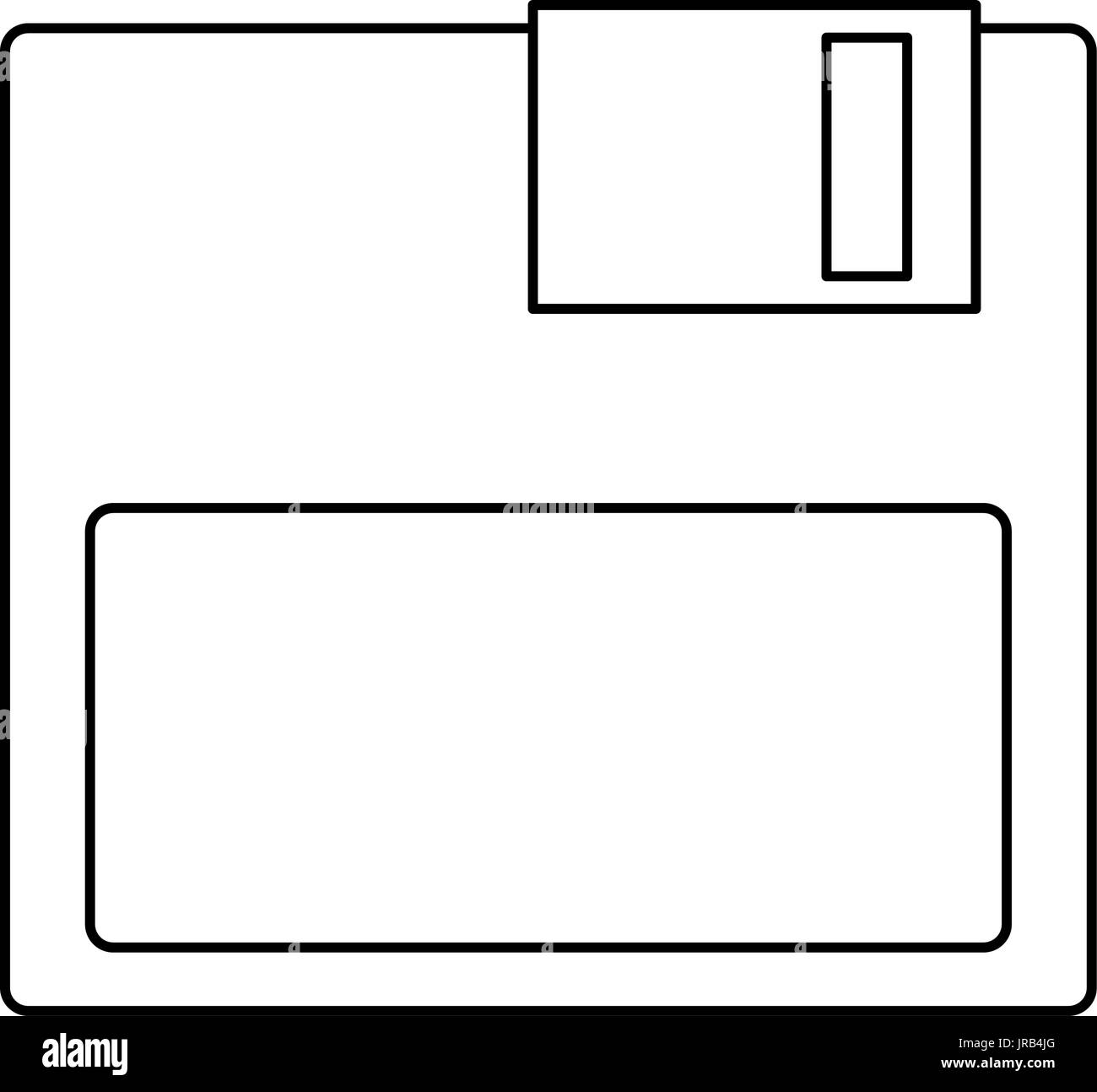 Illustration of floppy disk Black and White Stock Photos & Images - Alamy