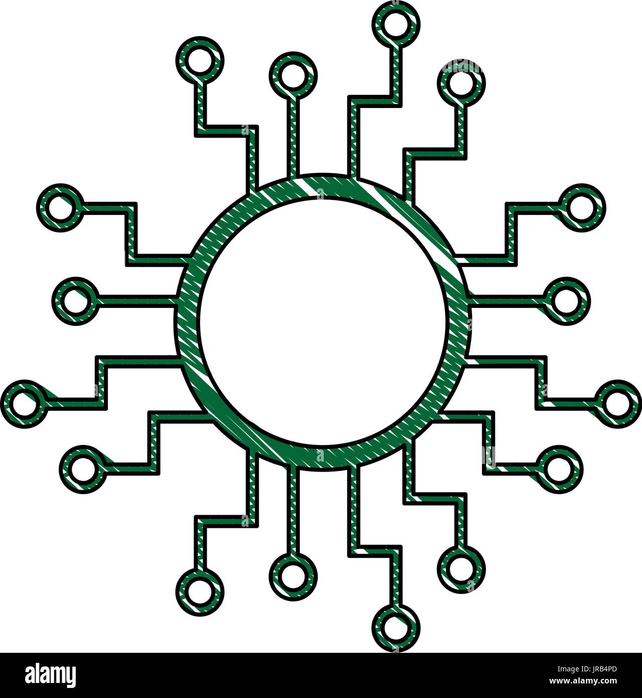 Microprocessor circuit board Stock Vector Images - Alamy