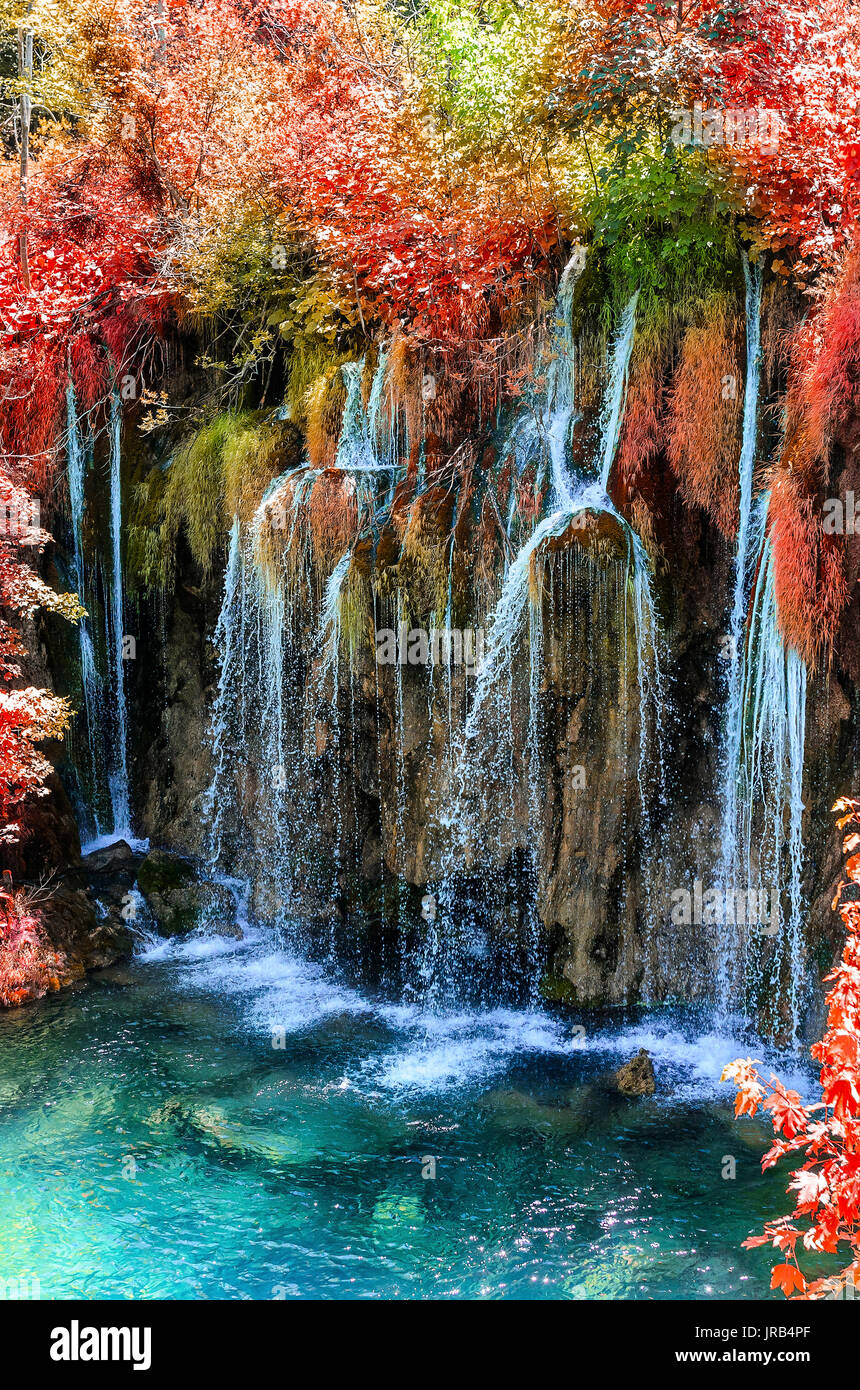 Plitvice Lakes in the autumn Stock Photo - Alamy