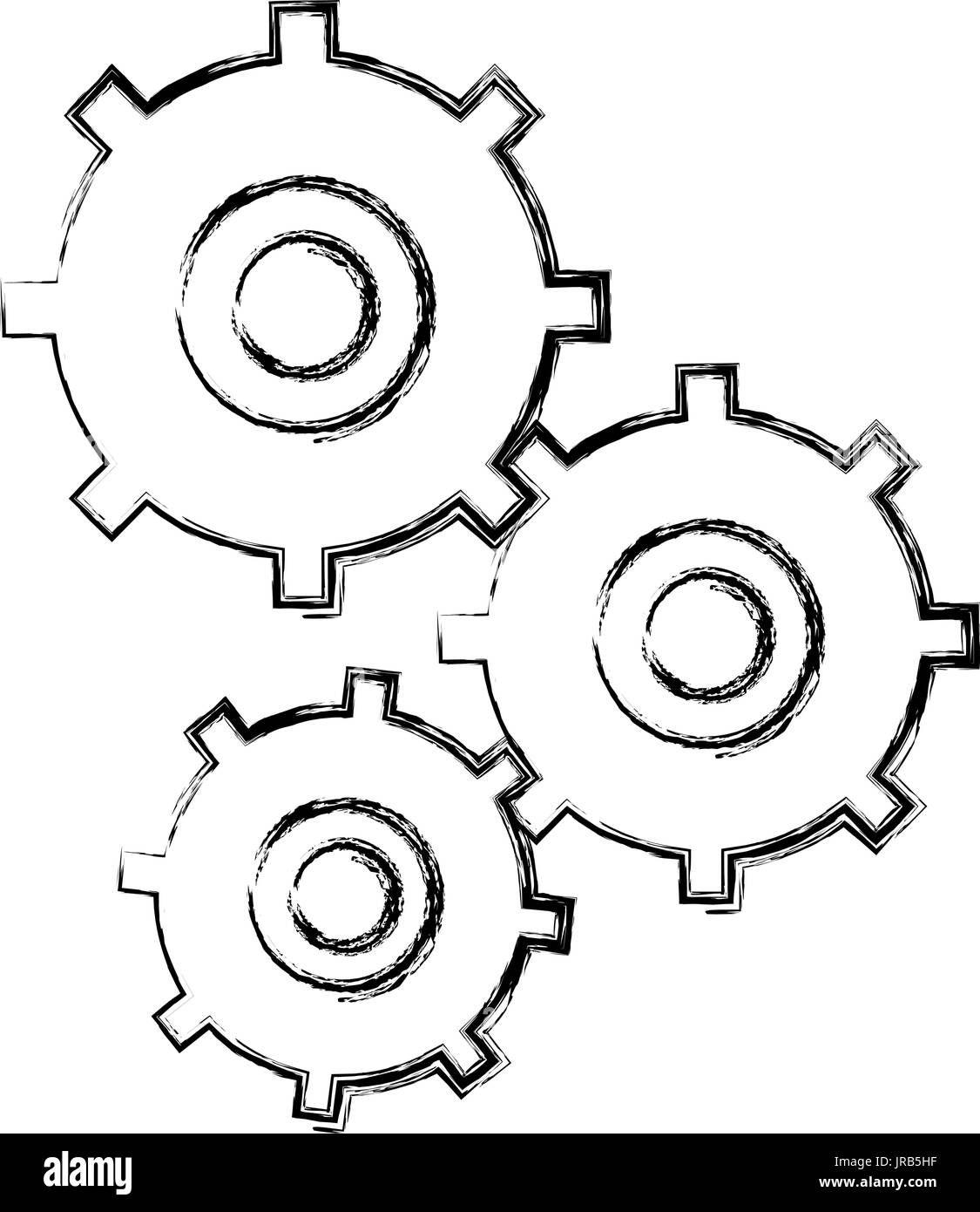 gears symbol concept of motion and mechanics connection and operation ...