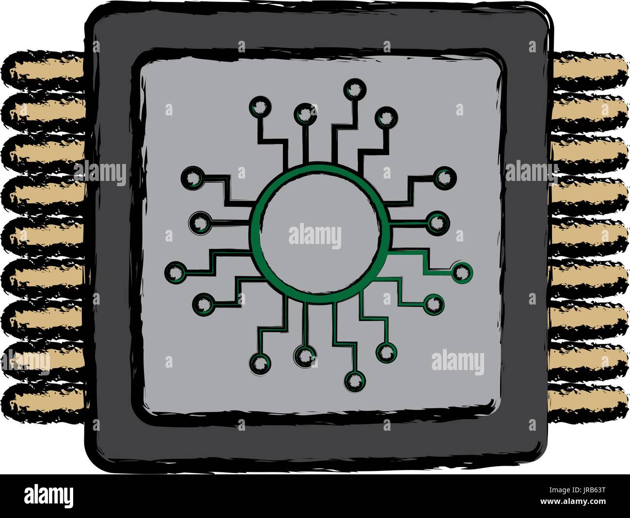 cpu microprocessor circuit board connect Stock Vector Image & Art - Alamy
