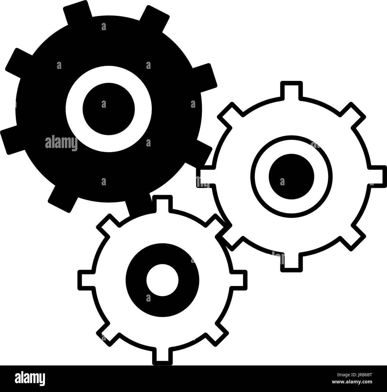 gears symbol concept of motion and mechanics connection and operation ...
