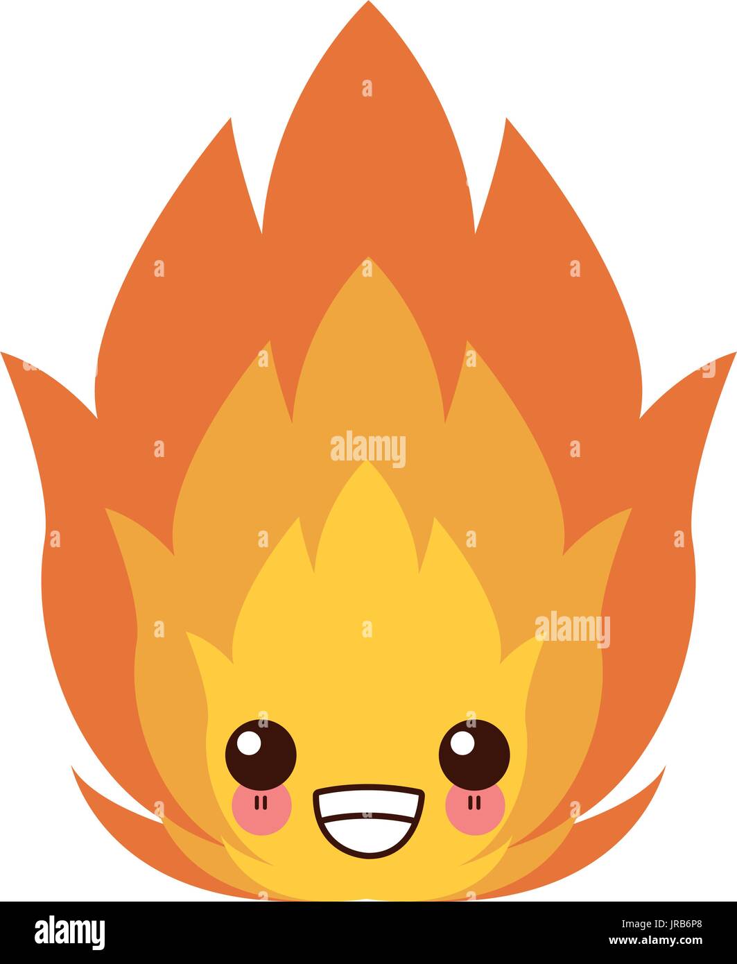 kawaii featuring a camp fire burning brightly design Stock Vector Image ...