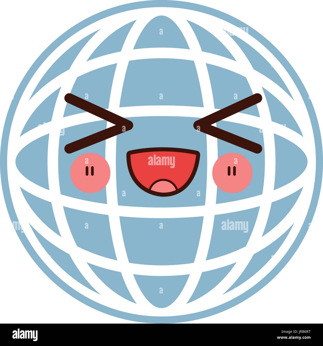 kawaii modern globe connections network design Stock Vector Image & Art ...