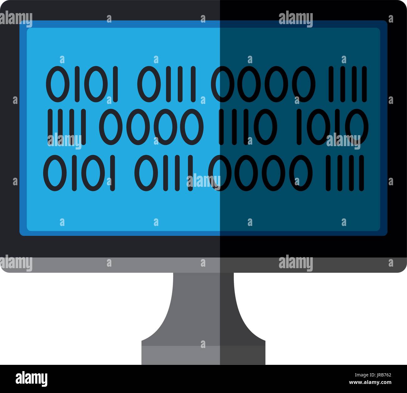 monitor computer binary interface device technology Stock Vector Image ...