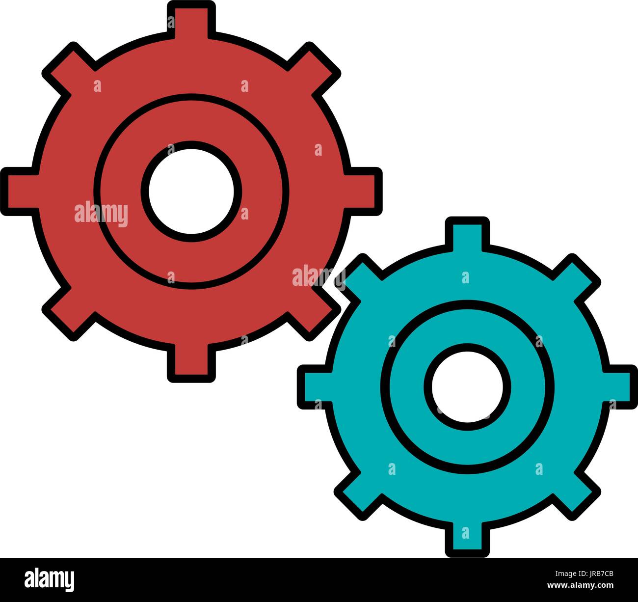 gears symbol concept of motion and mechanics connection and operation ...