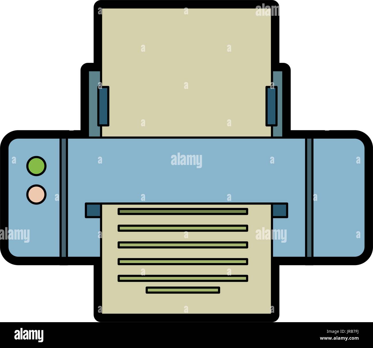 printer paper mobile application multimedia device Stock Vector Image ...