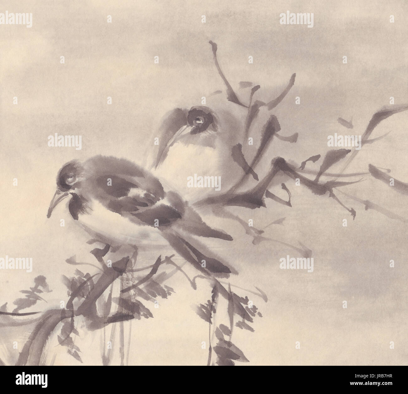 Chinese painting tree hi-res stock photography and images - Alamy