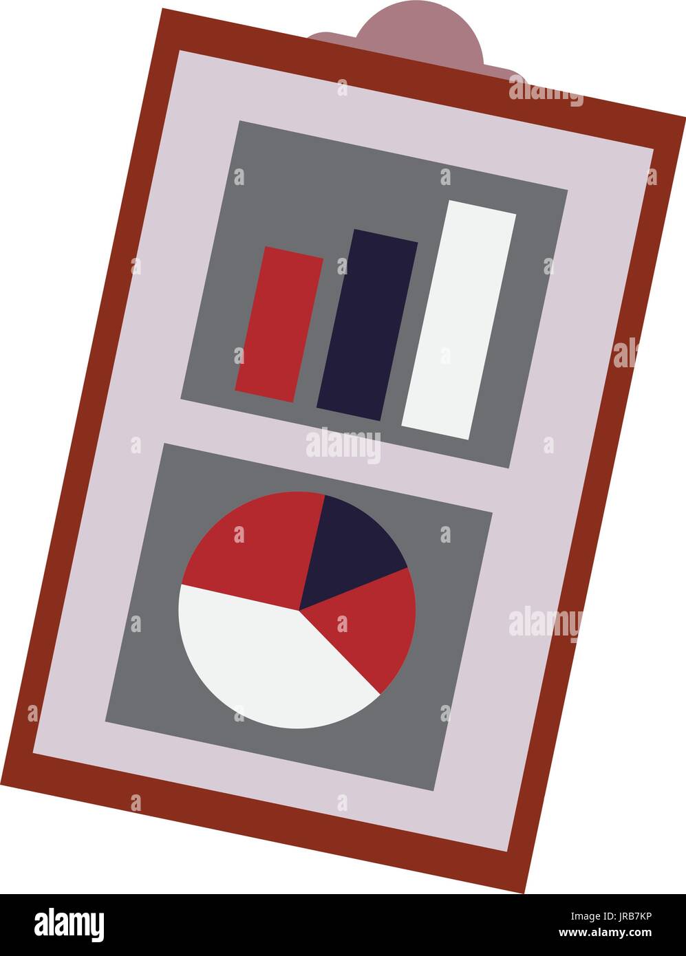 financial report business clipboard with financial data charts graphs ...