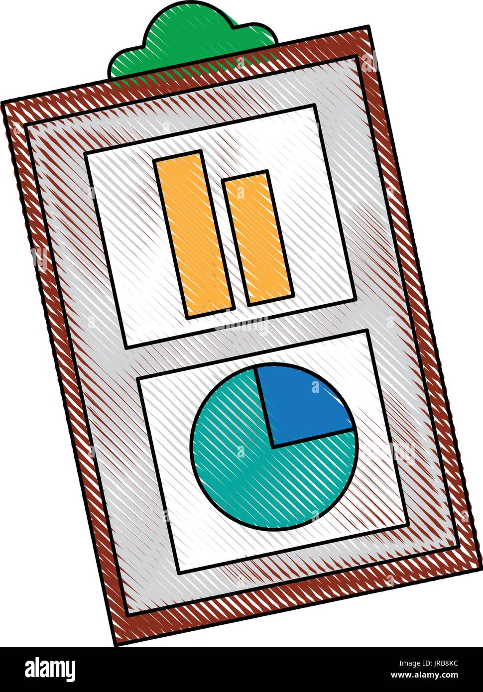 financial report business clipboard with financial data charts graphs ...