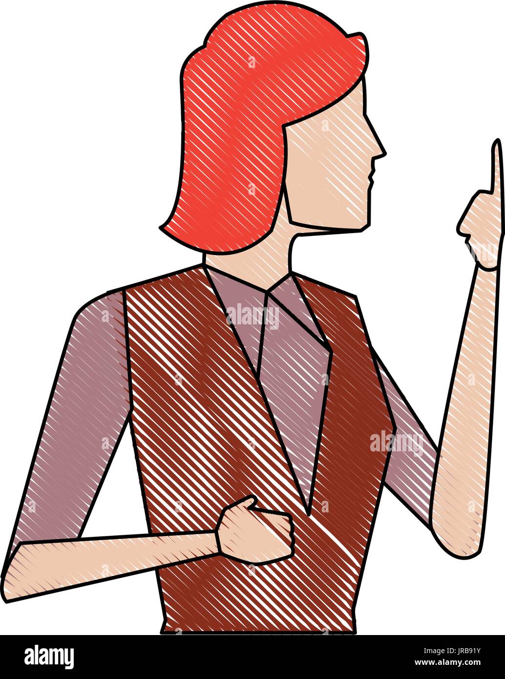 profile businesswoman gesturing professional person Stock Vector Image ...