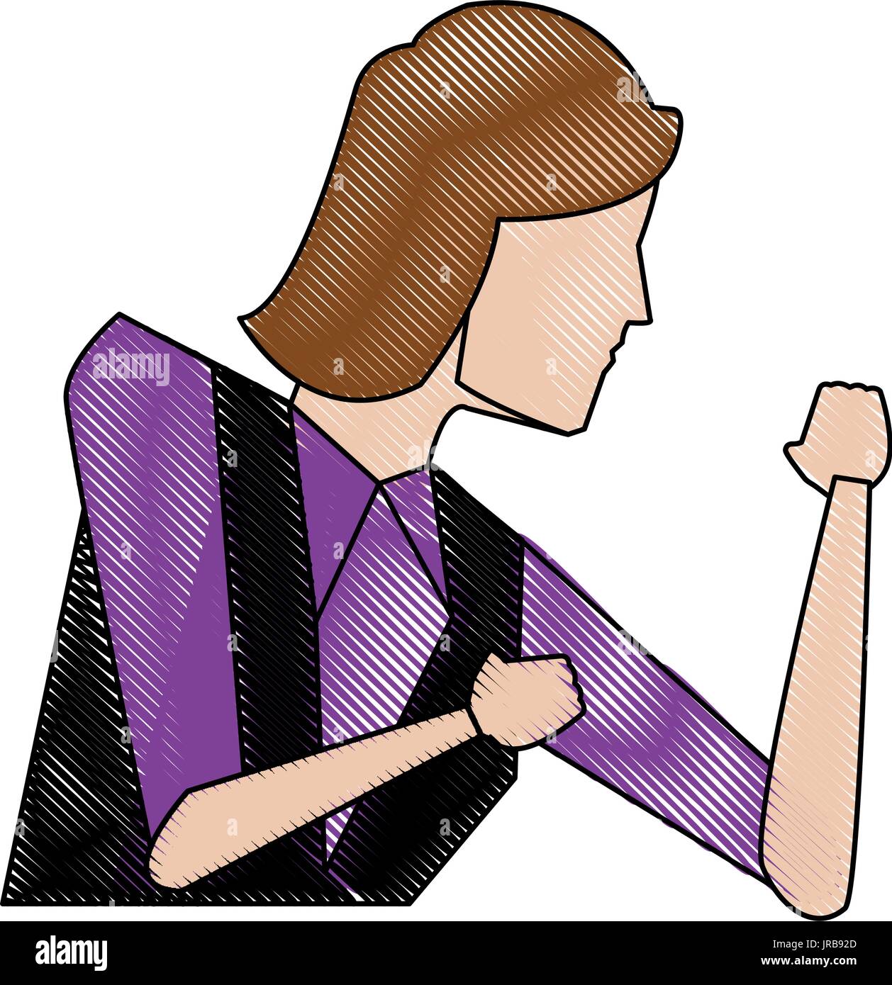 profile businesswoman gesturing professional person Stock Vector Image ...