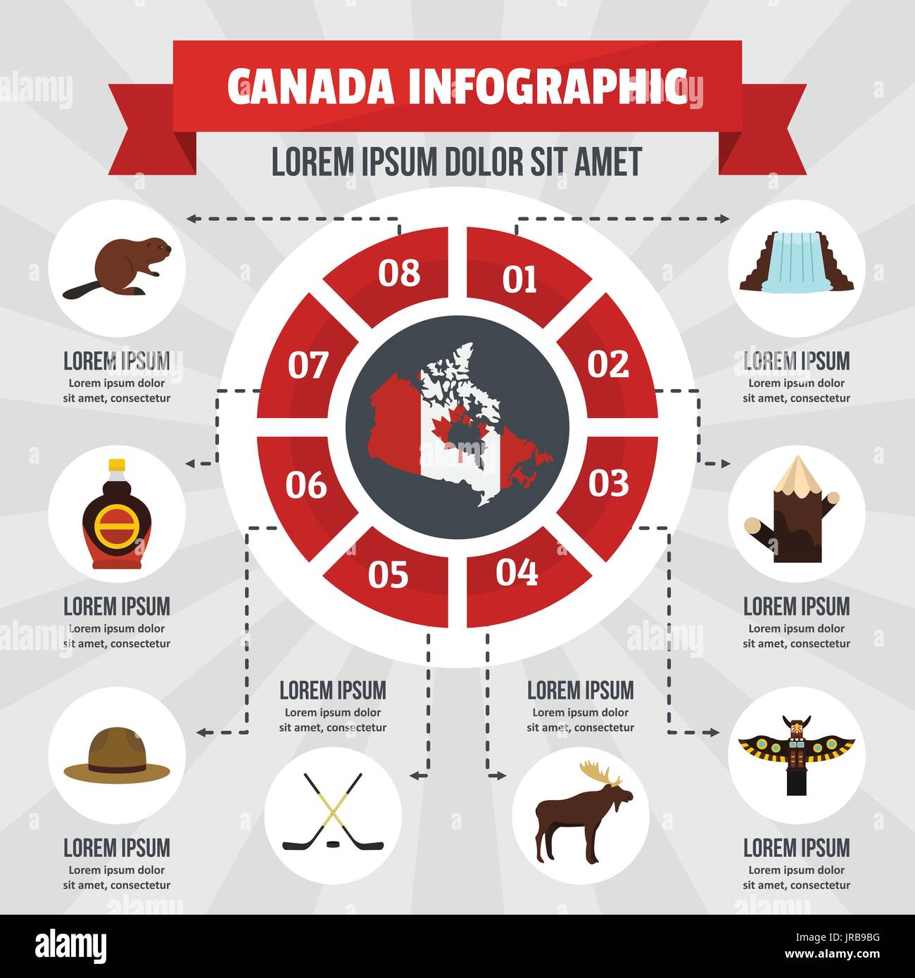 Canada infographic concept, flat style Stock Vector Image & Art - Alamy