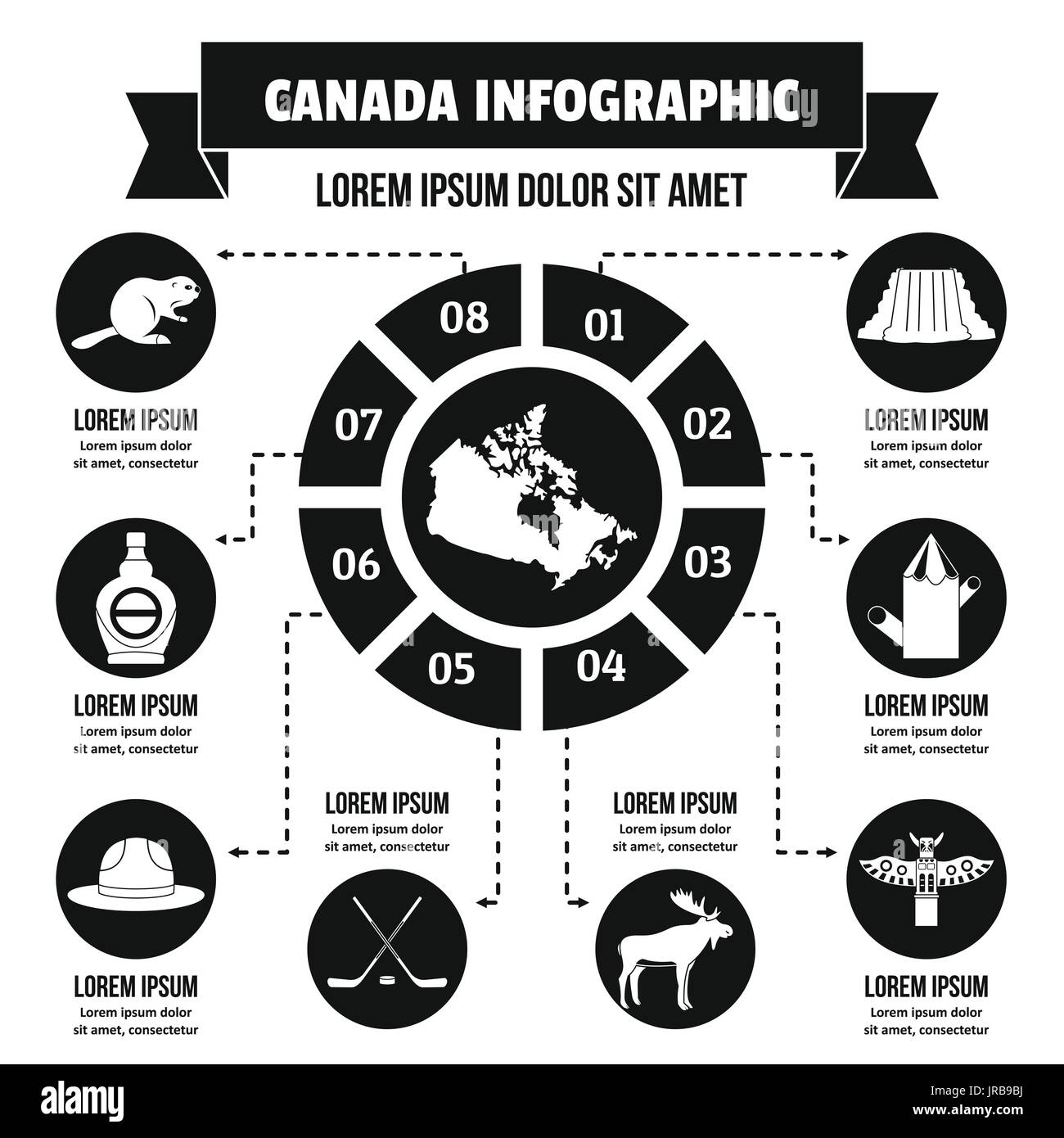 Canada infographic concept, simple style Stock Vector Image & Art - Alamy