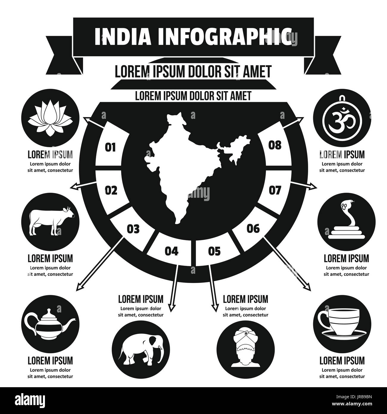 India infographic concept, simple style Stock Vector Image & Art - Alamy