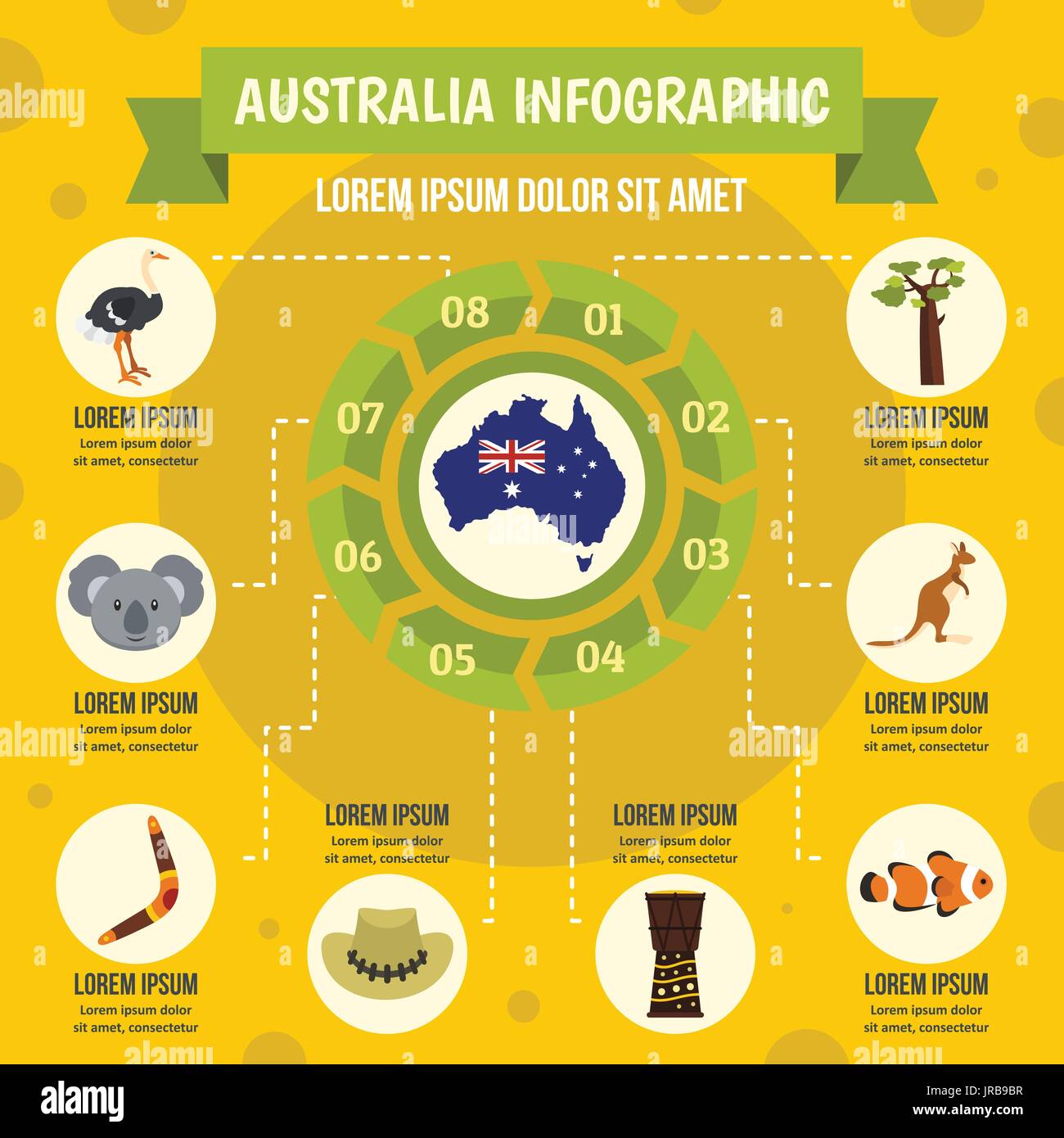 Australia infographic concept, flat style Stock Vector Image & Art - Alamy