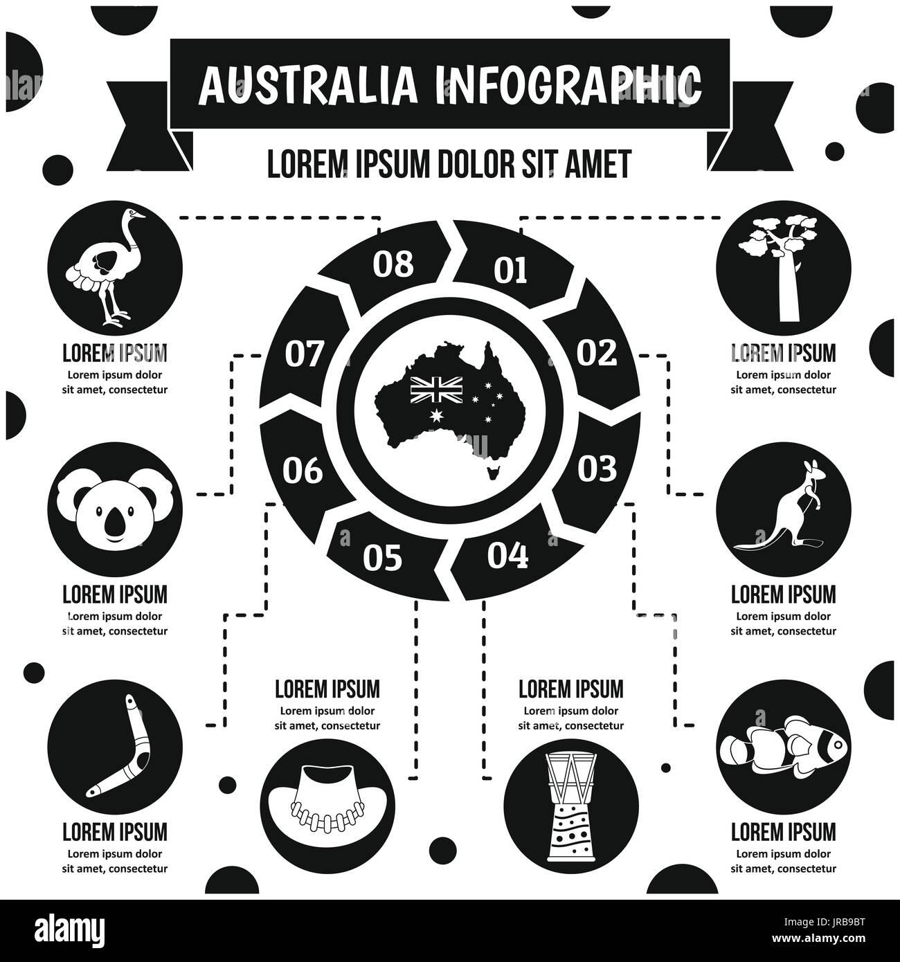 Australia infographic concept, simple style Stock Vector Image & Art ...