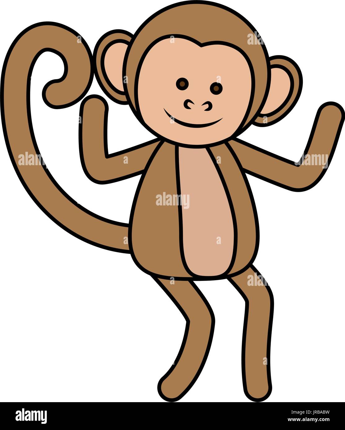 Cute monkey cartoon Stock Vector Image & Art - Alamy