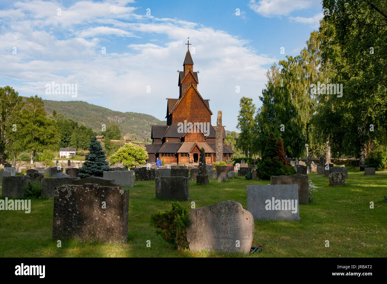 Heddal Stavkirke - the largest stave church in Norway Stock Photo - Alamy