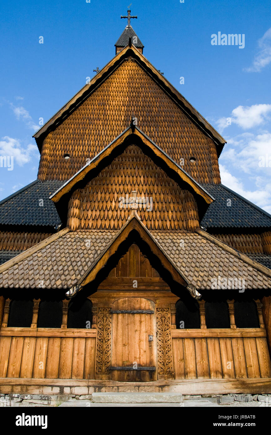 Heddal Stavkirke - the largest stave church in Norway Stock Photo - Alamy
