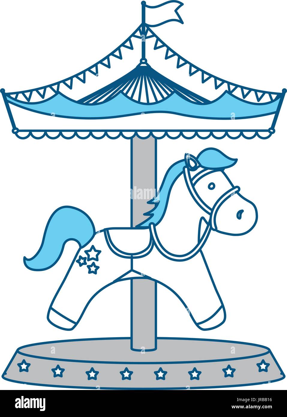 Carrousel circus cartoon Stock Vector Image & Art - Alamy