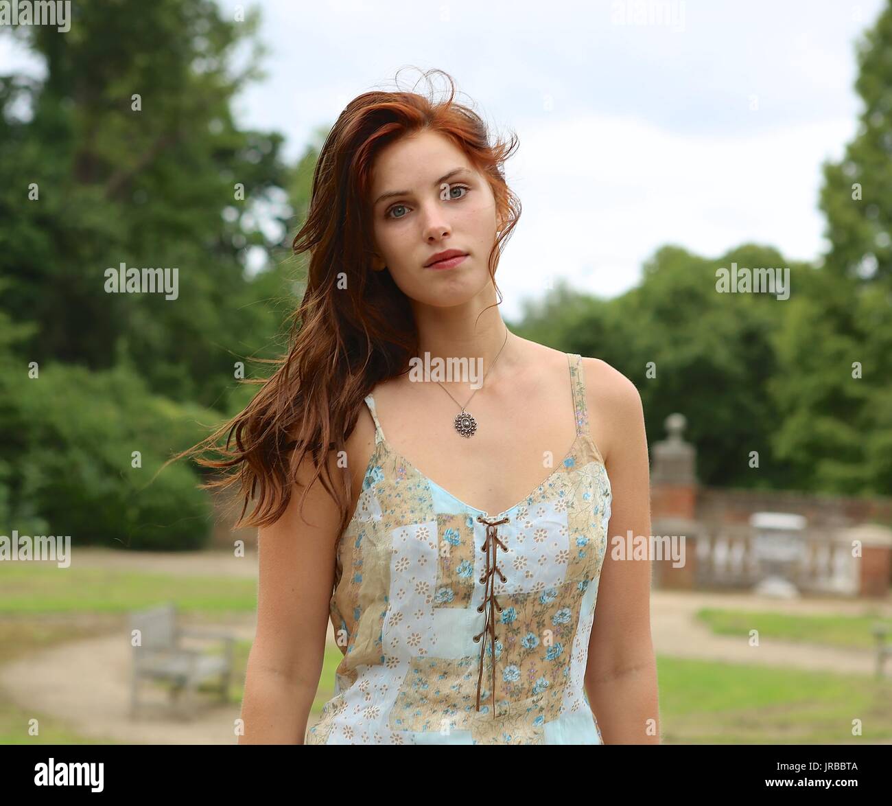 German model in Cannizaro park Wimbledon London 2017 Stock Photo - Alamy