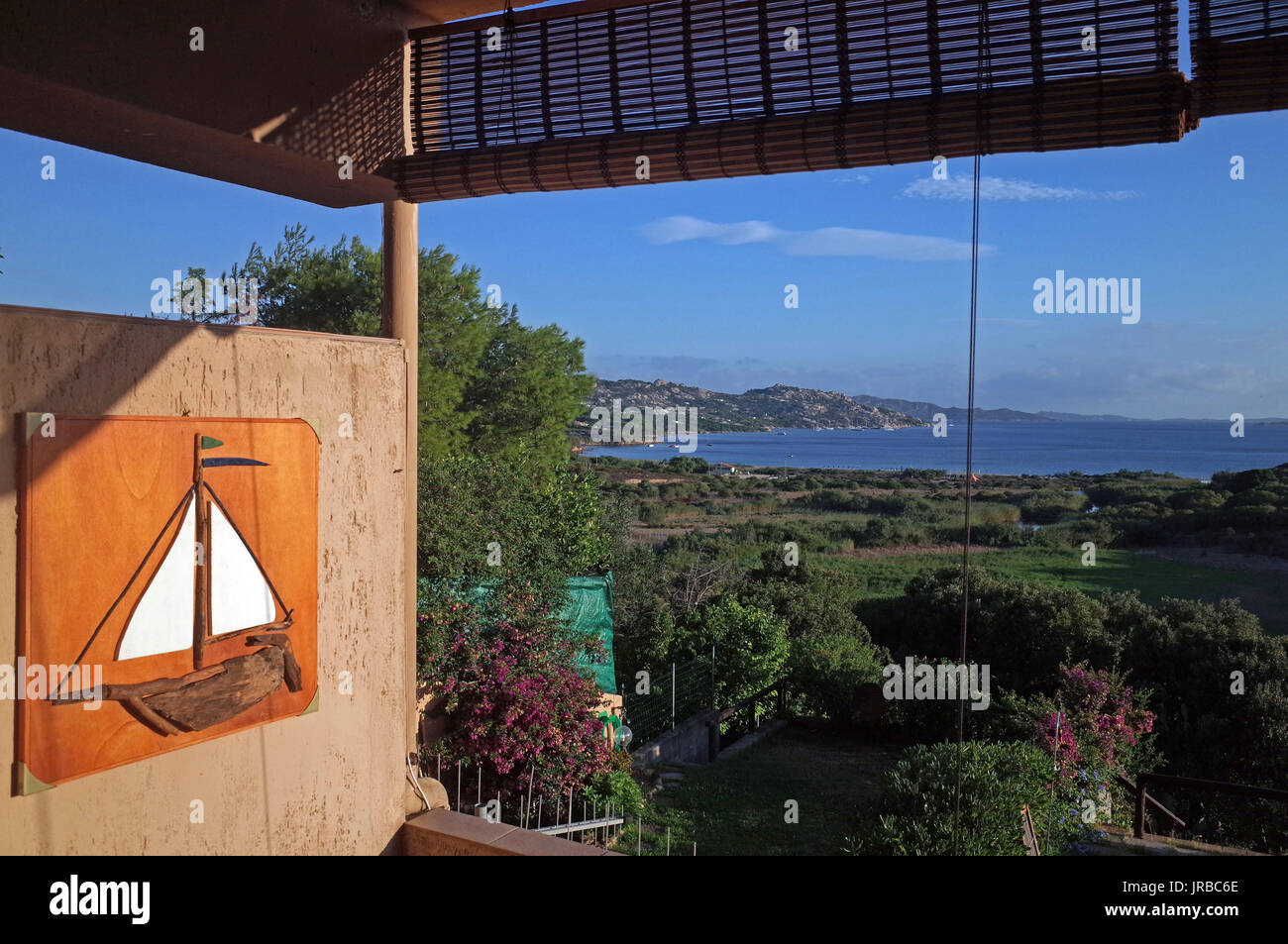 Palau, Sardinia. An terrace on Porto Rafael bay Stock Photo - Alamy