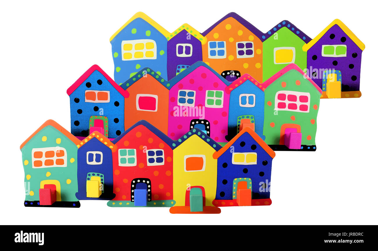 Toy houses on white hi-res stock photography and images - Alamy