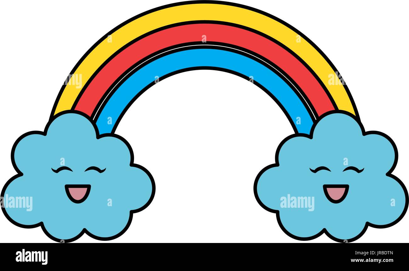 Beautiful rainbow cartoon Stock Vector Image & Art - Alamy