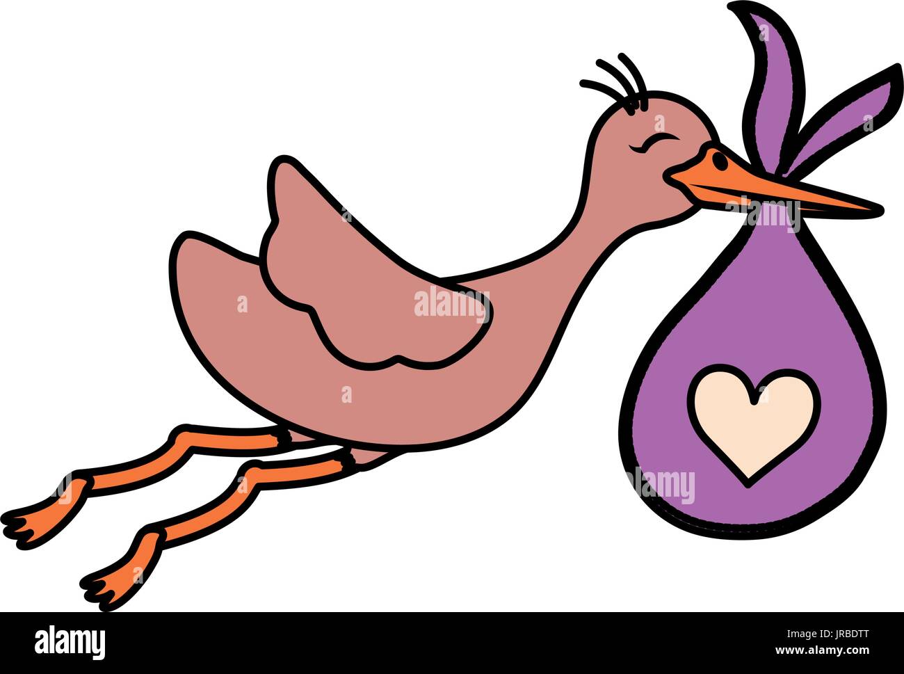 Cute stork cartoon Stock Vector Image & Art - Alamy