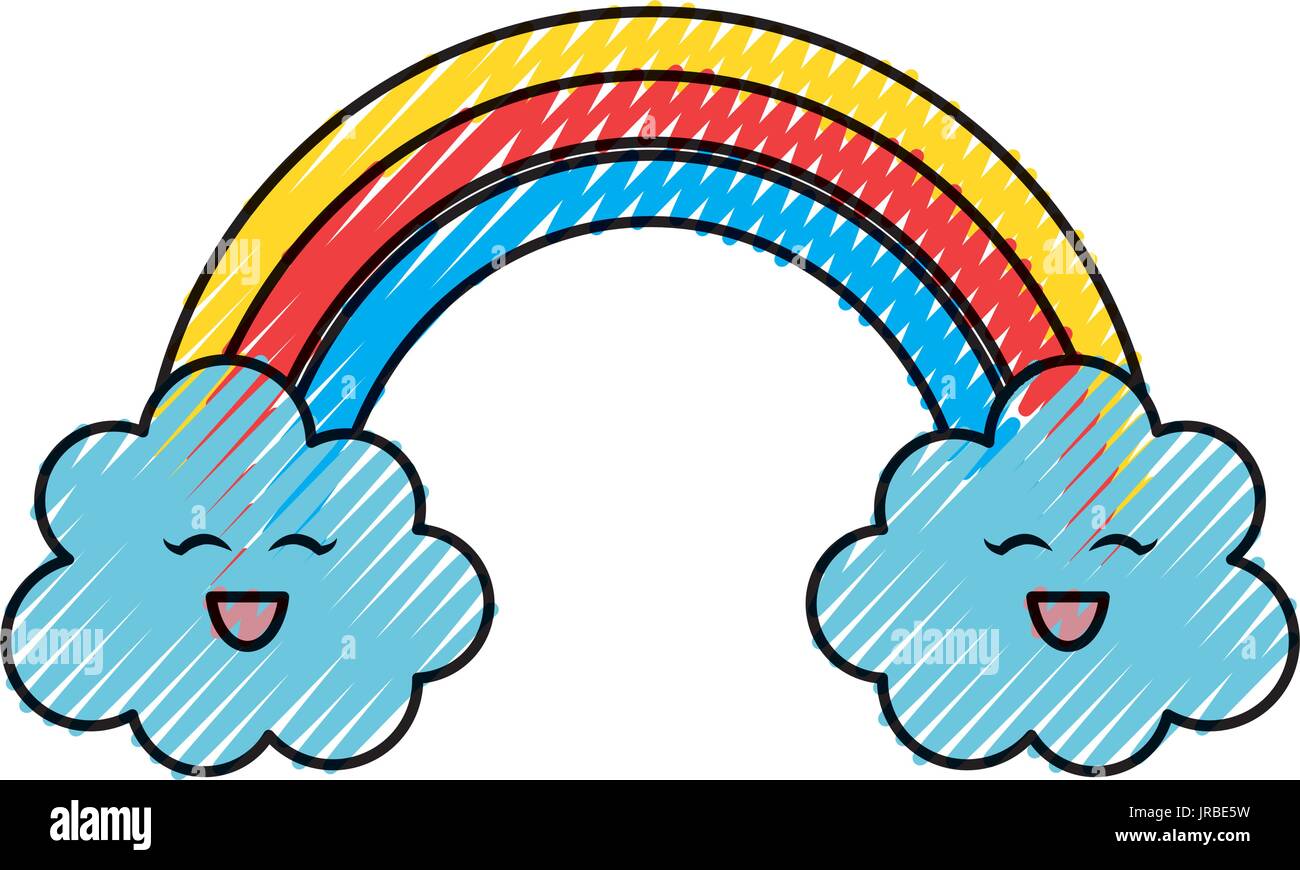 Beautiful rainbow cartoon Stock Vector Image & Art - Alamy
