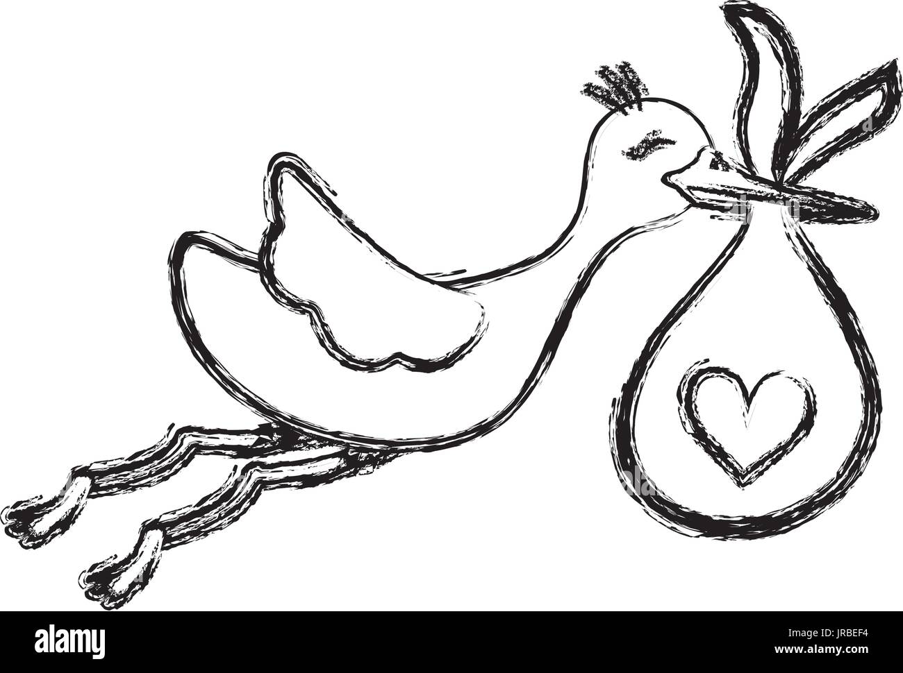 Cute stork cartoon Stock Vector Image & Art - Alamy