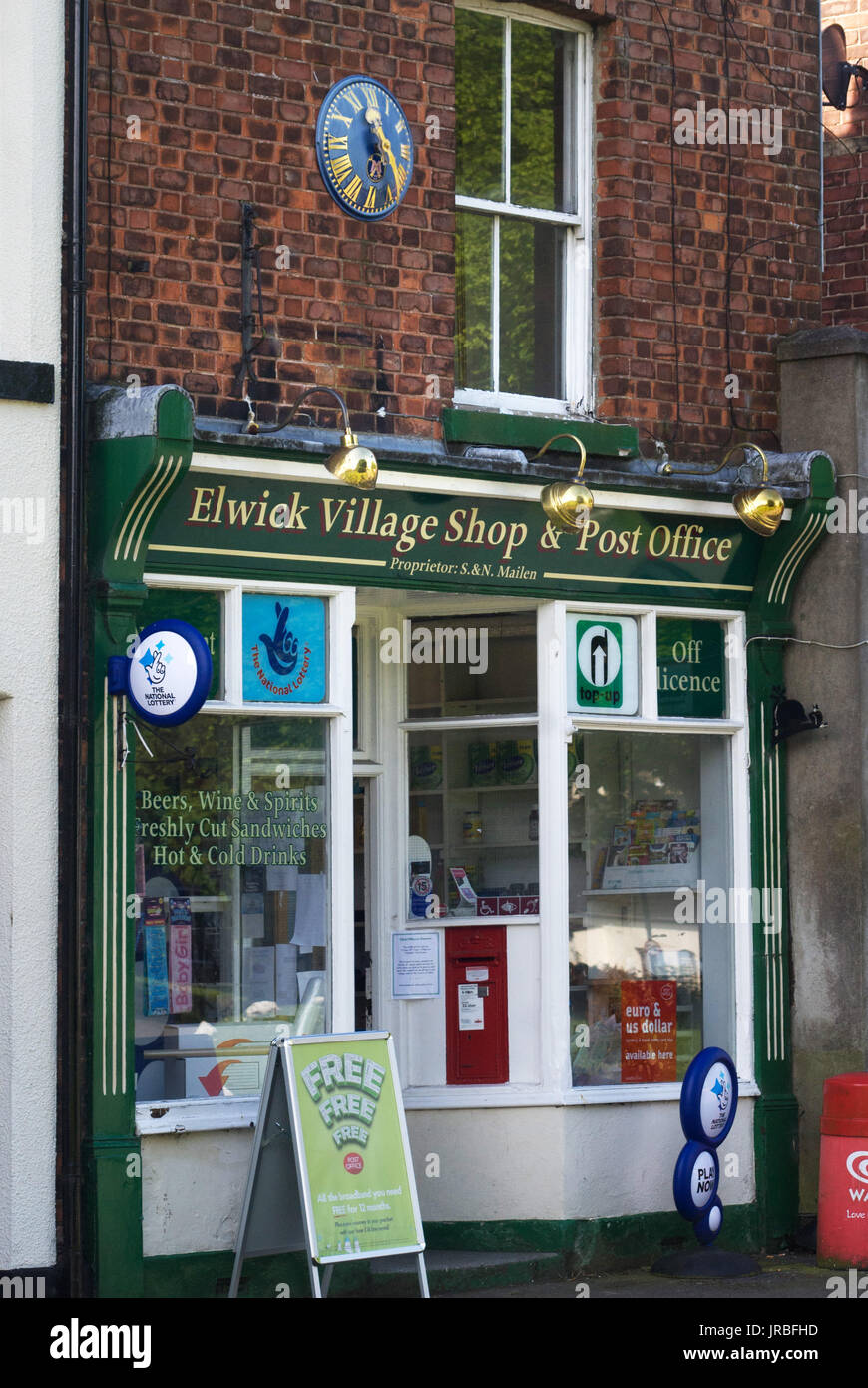 Elwick village shop and post office, County Durham Stock Photo - Alamy