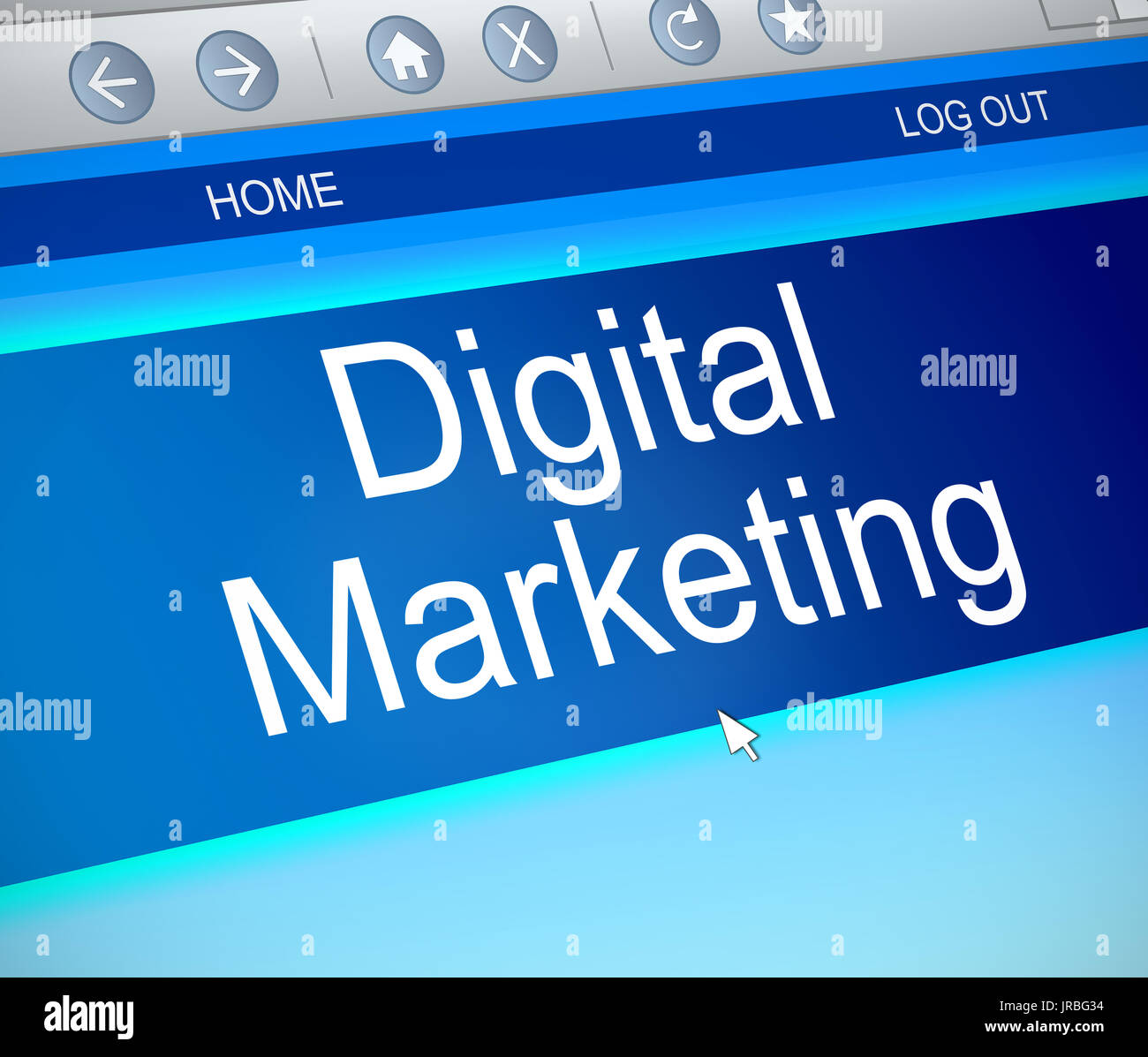 3d Illustration depicting a computer screen capture with a digital ...