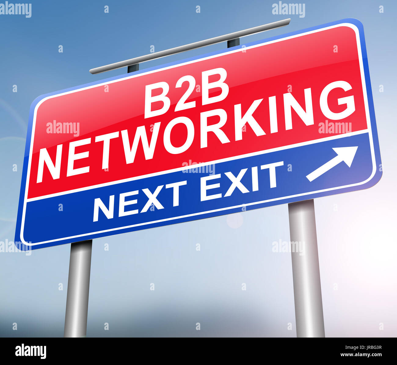 3d Illustration depicting a sign with a b2b networking concept Stock ...