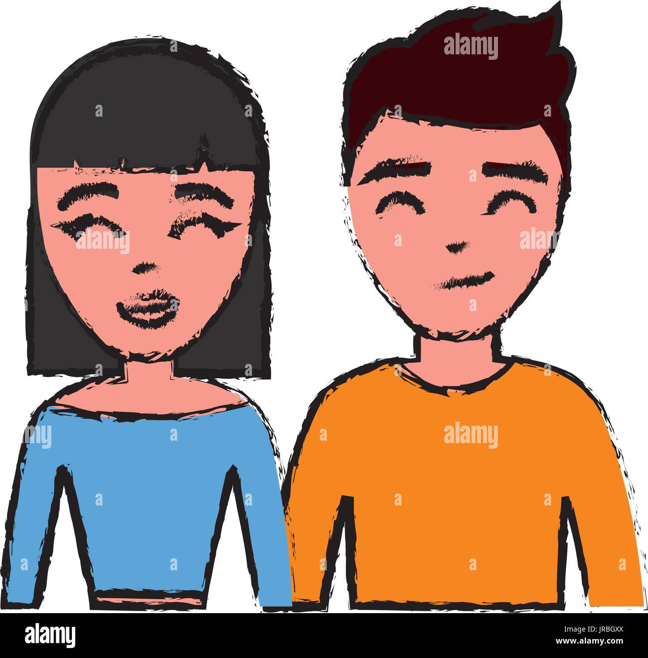 cartoon couple smiling icon Stock Vector Image & Art - Alamy