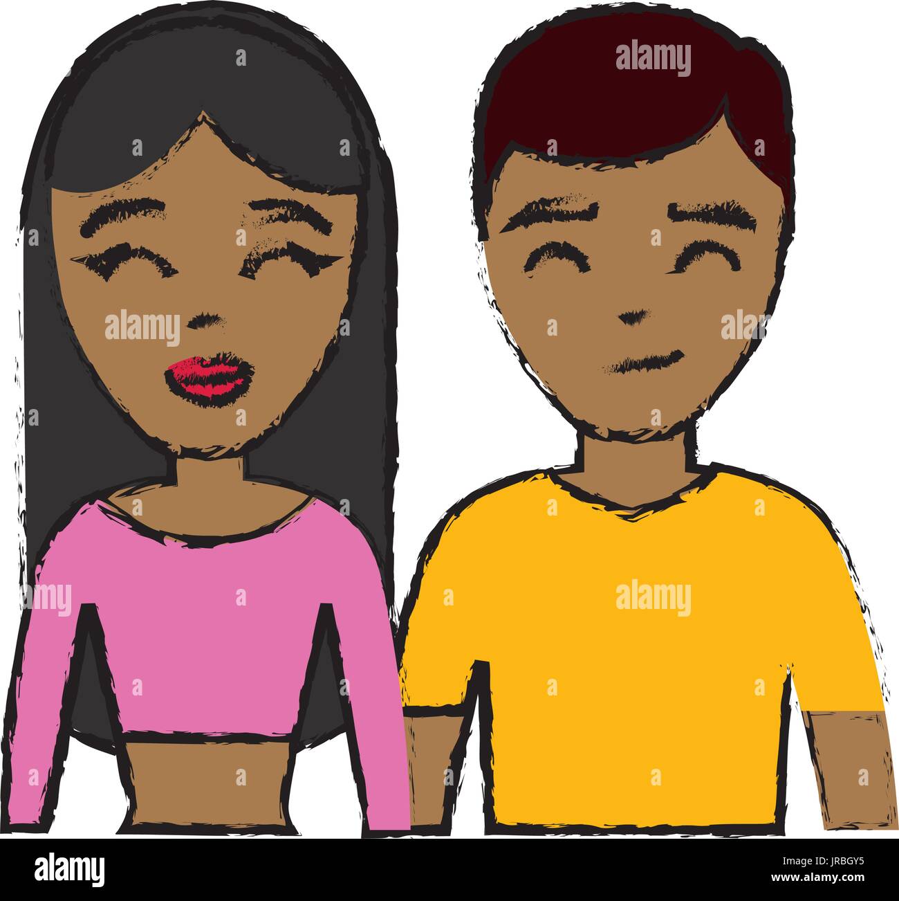 cartoon couple smiling icon Stock Vector Image & Art - Alamy