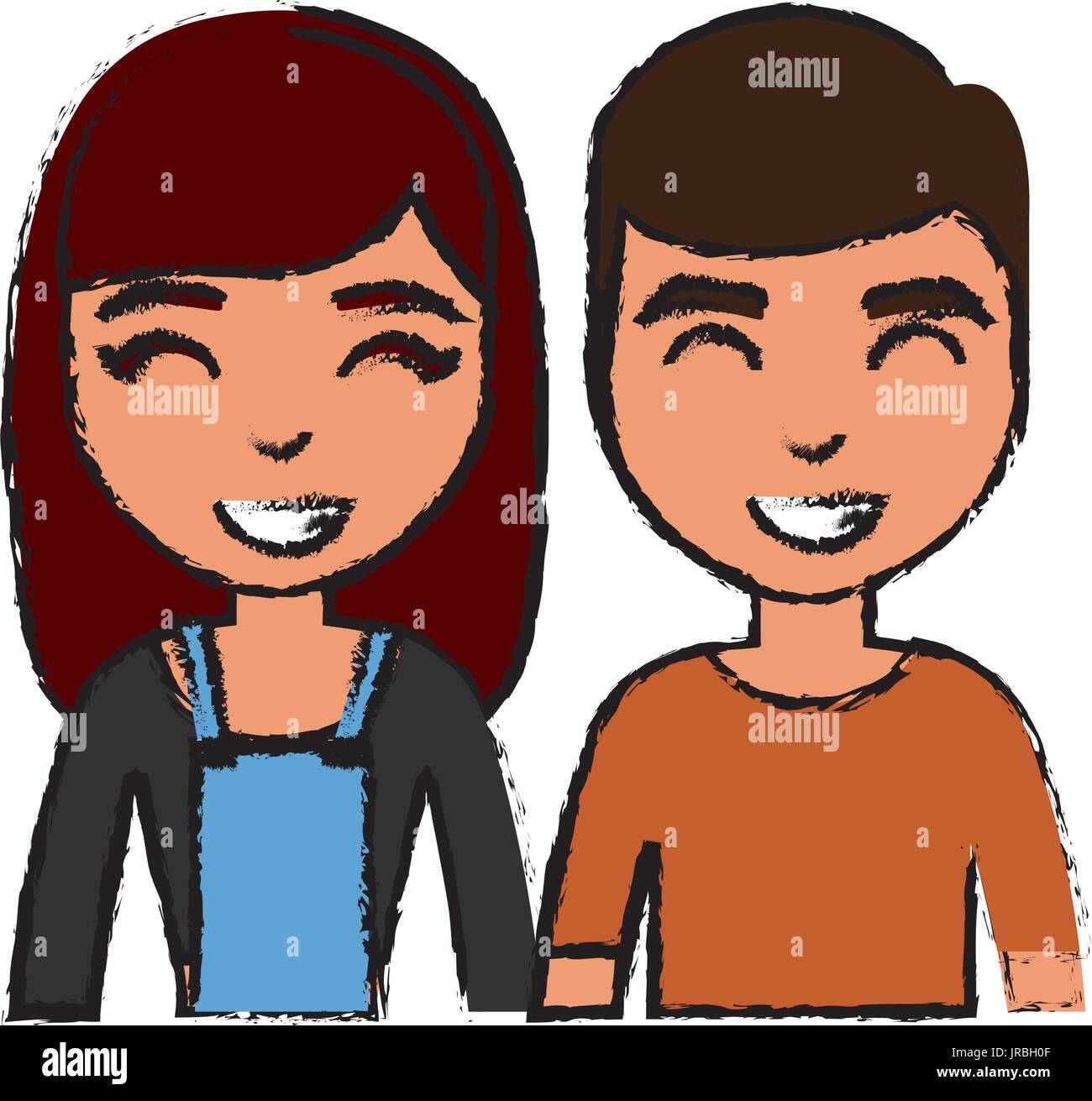 cartoon couple smiling icon Stock Vector Image & Art - Alamy