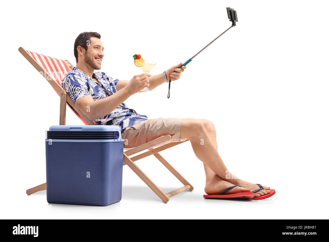 Male tourist in chair Cut Out Stock Images & Pictures - Alamy