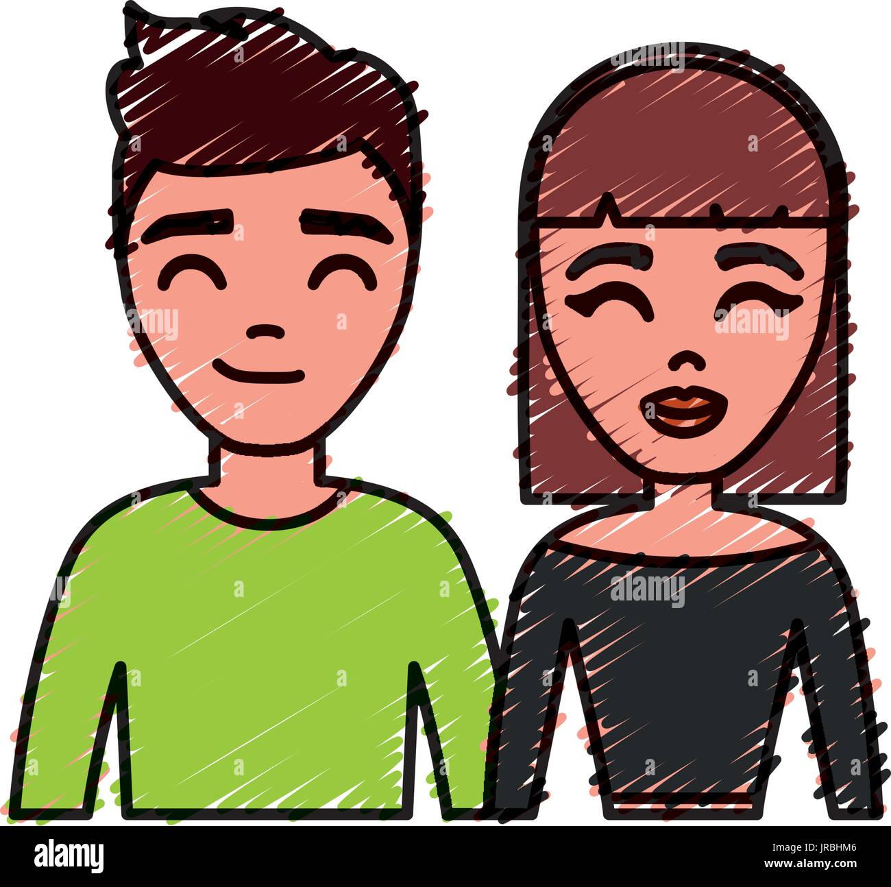 cartoon couple smiling icon Stock Vector Image & Art - Alamy